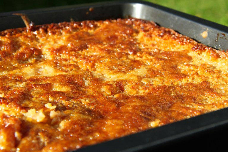 Apríkósukaka með karamellukókos | Eldhússögur