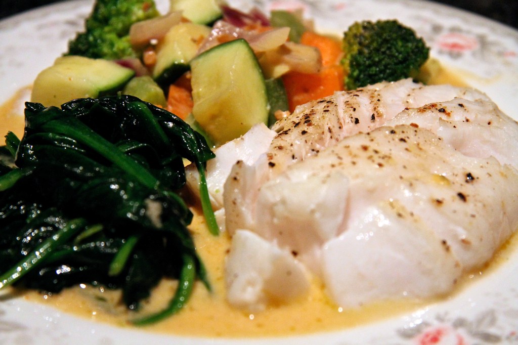 Fiskur i satay- og kókossósu | Eldhússögur